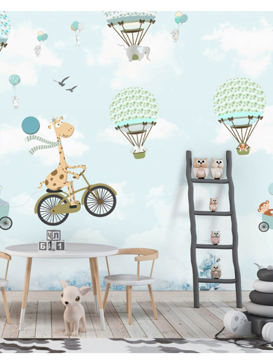 Fototapet copii Mourals Animaland Blue cod KIDSM017 - OSO DECOR
