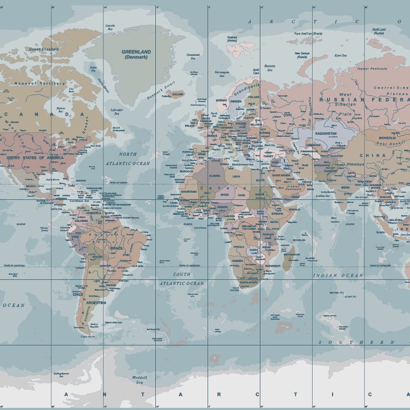 Tapet Political map, personalizat, VLAdiLA - OSO DECOR